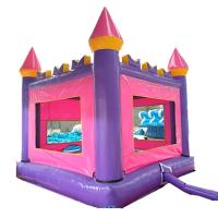 China Pink Inflatable Bouncer Castle for Children's Indoor Jumping Fun for sale