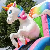 China ExquisitelyOutdoor Playground kids inflatable slide bouncer with Blower for sale