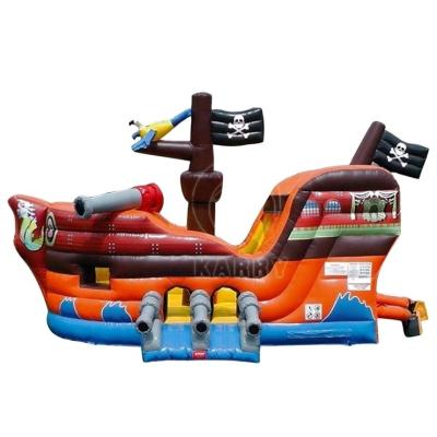China Outdoor Games Pirate Ship Boat Combo Jumper with Inflatable Slides and Bouncer House for sale