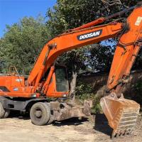 China Low price 22 tons used Korean wheel excavator Doosan DX 210W-7 with lower working hours for sale