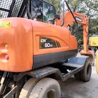 China 5 ton Korea imported 90% new Doosan DX 60W Used Wheel excavator with high quality and best performance for sale for sale