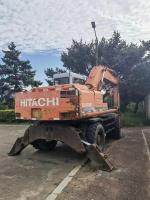 China Hitachi EX 160WD Used Wheel Excavator 102 kN 1.26m Bucket width for sale