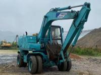 China Kobelco Sk100 WD Used Wheel Excavator 0.28m3 Bucket capacity for sale