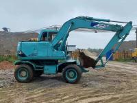 China Kobelco Sk100 WD Used Wheel Excavator 0.28m3 Bucket capacity for sale