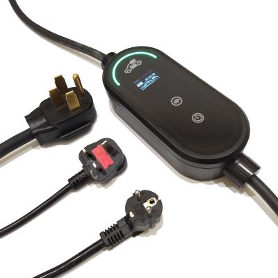 China IP67 Type B Protection Smart Portable EV Charger 16A 3.6kW With Temperature Sensor for sale