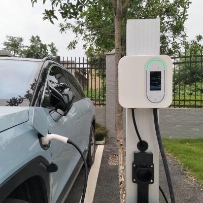 China IP65 32Amp 22kW AC EV Charging Station Wallbox With Delay Charging for sale