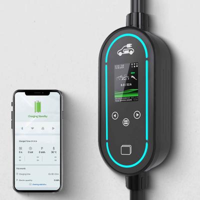 China AC 400V 11kW Portable EV Charger with WiFi 2.4GHz IP67 Protection and 2.4-inch LCD Screen for sale