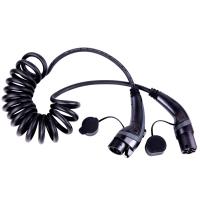 China IP67 Spring Cable SAE J1772 Type 1 to Type 2 EV Charging Cable for Mode 3 Charging for sale