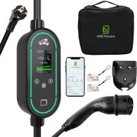 China Portable EV Charger with IP67 Protection 16A Max Output Current and 2.4 Inch OLED Screen for sale