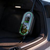 China Portable EV Charger with IP67 Protection 16A Max Output Current and 2.4 Inch OLED Screen for sale