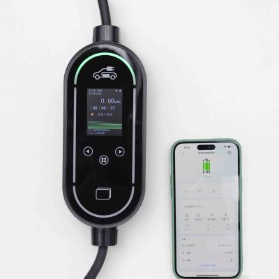 China 3.68kW 16A Smart Home EV Charger with WiFi and Bluetooth Enabled LCD Display for sale