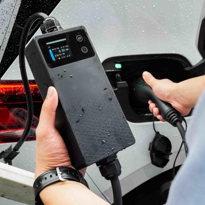 China Smart Portable EV Charger with LCD Display, Delay Charging, and IP67 Protection for sale