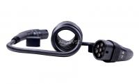 China electric car chargers 16A 480V 3 phase 11kW spiral cables IEC 62196 type 2 to type 2 ev coiled cables for sale