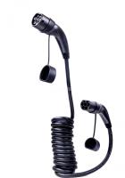 China electric car chargers 16A 480V 3 phase 11kW spiral cables IEC 62196 type 2 to type 2 ev coiled cables for sale