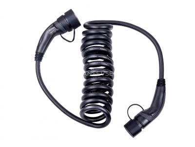 China electric vehicle chargers 32amp 3 Phase 22KW IEC 62196-2 type 2 ev charging coiled cable for sale