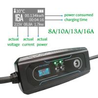 China 16A 3.6kW Portable EV Charger EU Type Electric Vehicle Charging Equipment for sale