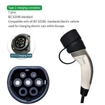 China Black TPU 5m Portable EV Fast Charger With Touch Screen Change Current for sale