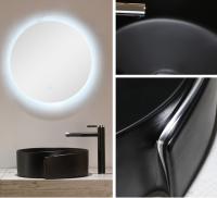 China Oval Ceramic 9L Sanitary Ware Basin Matte Black Bathroom Bowl Sinks for sale