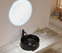 China Oval Ceramic 9L Sanitary Ware Basin Matte Black Bathroom Bowl Sinks for sale