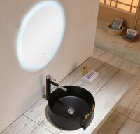 China Oval Ceramic 9L Sanitary Ware Basin Matte Black Bathroom Bowl Sinks for sale