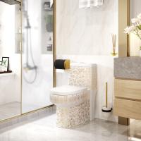 China Floor Mounted One Piece Dual Flush Toilet 3L 6L Super Swirl Siphon 650x370x780mm for sale