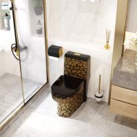 China Floor Mounted One Piece Dual Flush Toilet 3L 6L Super Swirl Siphon 650x370x780mm for sale