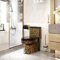 China Floor Mounted One Piece Dual Flush Toilet 3L 6L Super Swirl Siphon 650x370x780mm for sale