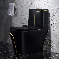 China Black Toilet Siphon Flushing Sanitary Ware Toilet for sale