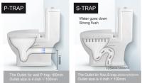 China Square WC Siphonic Flush Sanitary Ware Toilet Self Cleaning Spray for sale