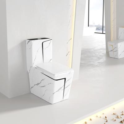 China American Standard ADA Floor Standing Toilet Gold Marbling Square for sale