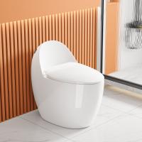 China Green Egg Shaped S Trap ADA Comfort Height Toilet Siphon Jet Flushing for sale