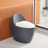 China Green Egg Shaped S Trap ADA Comfort Height Toilet Siphon Jet Flushing for sale