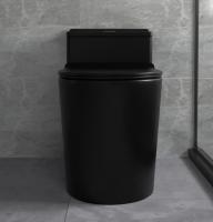 China Siphon Flushing Matte Black Toilet One Piece Bathroom Ceramic Sets for sale