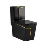 China Glossy Glaze 1 Piece Luxury Commode Toilet Mix Pit Spacing 220mm for sale