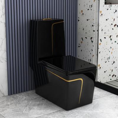 China Glossy Glaze 1 Piece Luxury Commode Toilet Mix Pit Spacing 220mm for sale