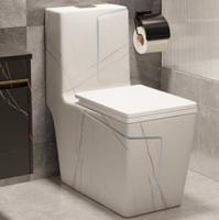 China Siphon Flushing Floor Mounted Black White Toilet S Trap Hotel Design for sale