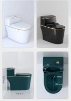 China Ceramic One Piece Siphonic Flush Toilet Colorful Water Saving Tank for sale