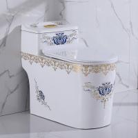 China Siphonic One Piece Comfort Height Toilet 375x680x620mm Electroplated Gold Dual Flush for sale