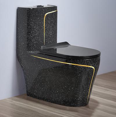 China Dual Flushing Flowrate 3L 6L WC Toilet Bowl One Piece Structure for sale