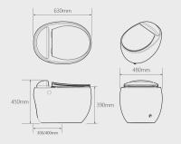 China 3D Football Look Siphonic One Piece Toilet 3L6L Dual Flush Waterless Box Design for sale