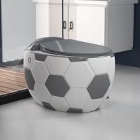 China 3D Football Look Siphonic One Piece Toilet 3L6L Dual Flush Waterless Box Design for sale