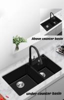 China Undermount Stainless Steel Kitchen Sinks Double 220mm Deep Bowls for sale