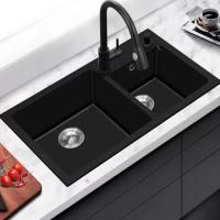 China Undermount Stainless Steel Kitchen Sinks Double 220mm Deep Bowls for sale