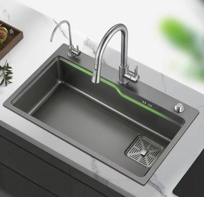 China Thickness 3.5mm Handmade Workstation Kitchen Sink With Cutting Board for sale