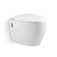 China White Ceramic Wall Hung Toilet Bowl 3L 6L Dual Flush Self Cleaning Glaze 570x390x370mm for sale