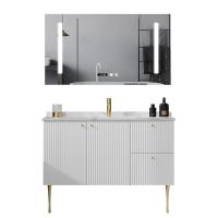 China Width 23.6in 47.2in Solid Wood Bathroom Cabinets Mirrored Waterproof for sale