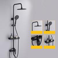 China Blackened Brass Sanitary Ware Shower Head Set Hot And Cold Rain for sale