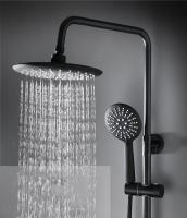 China Blackened Brass Sanitary Ware Shower Head Set Hot And Cold Rain for sale