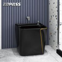 China Household Ceramic Mop Sink Black Pink Grey For Floor Cleaning for sale