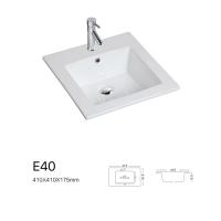 China European Types Cabinet Basin Counter Top Vanity Basin Rectangular Thin Washbasin for sale